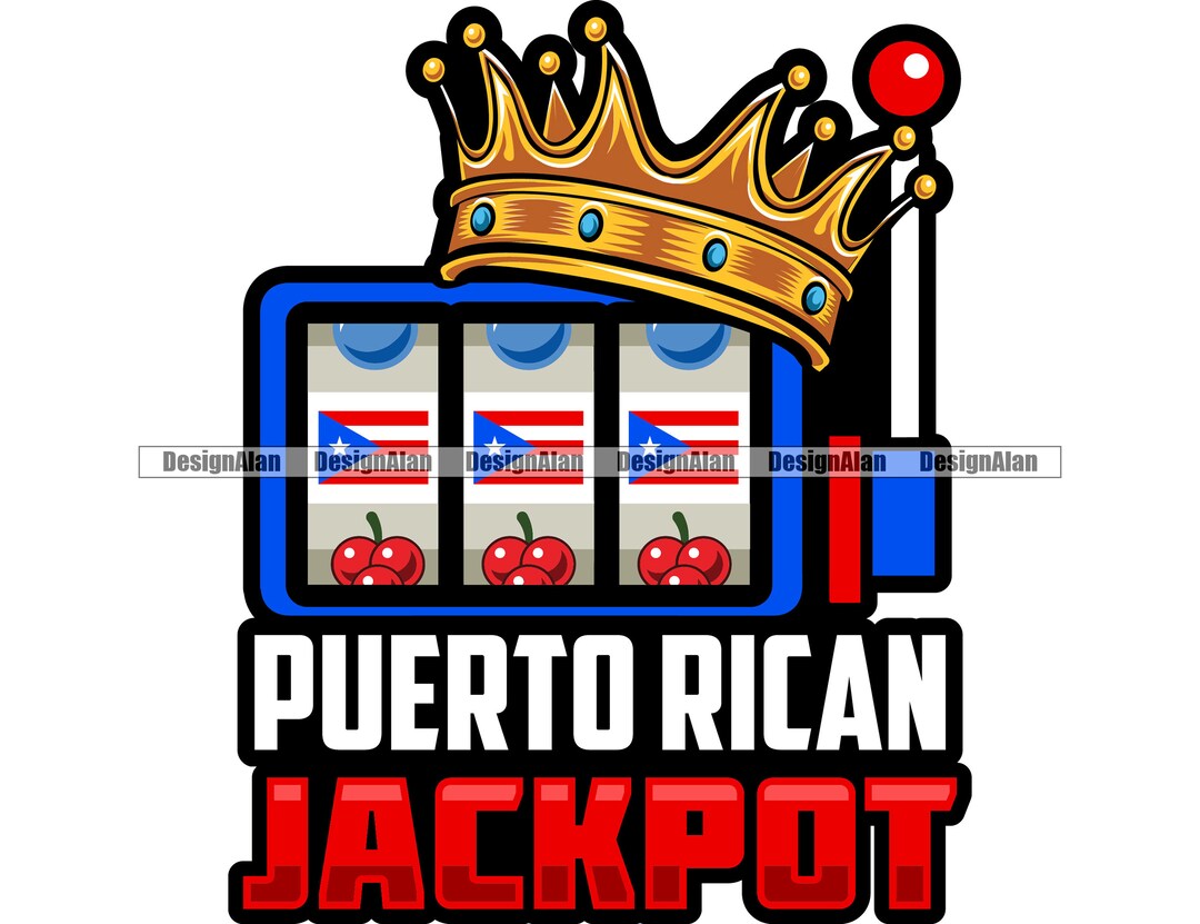 Puerto Rican Jackpot Rico Flag Slot Machine Gambling Winner Proud ...