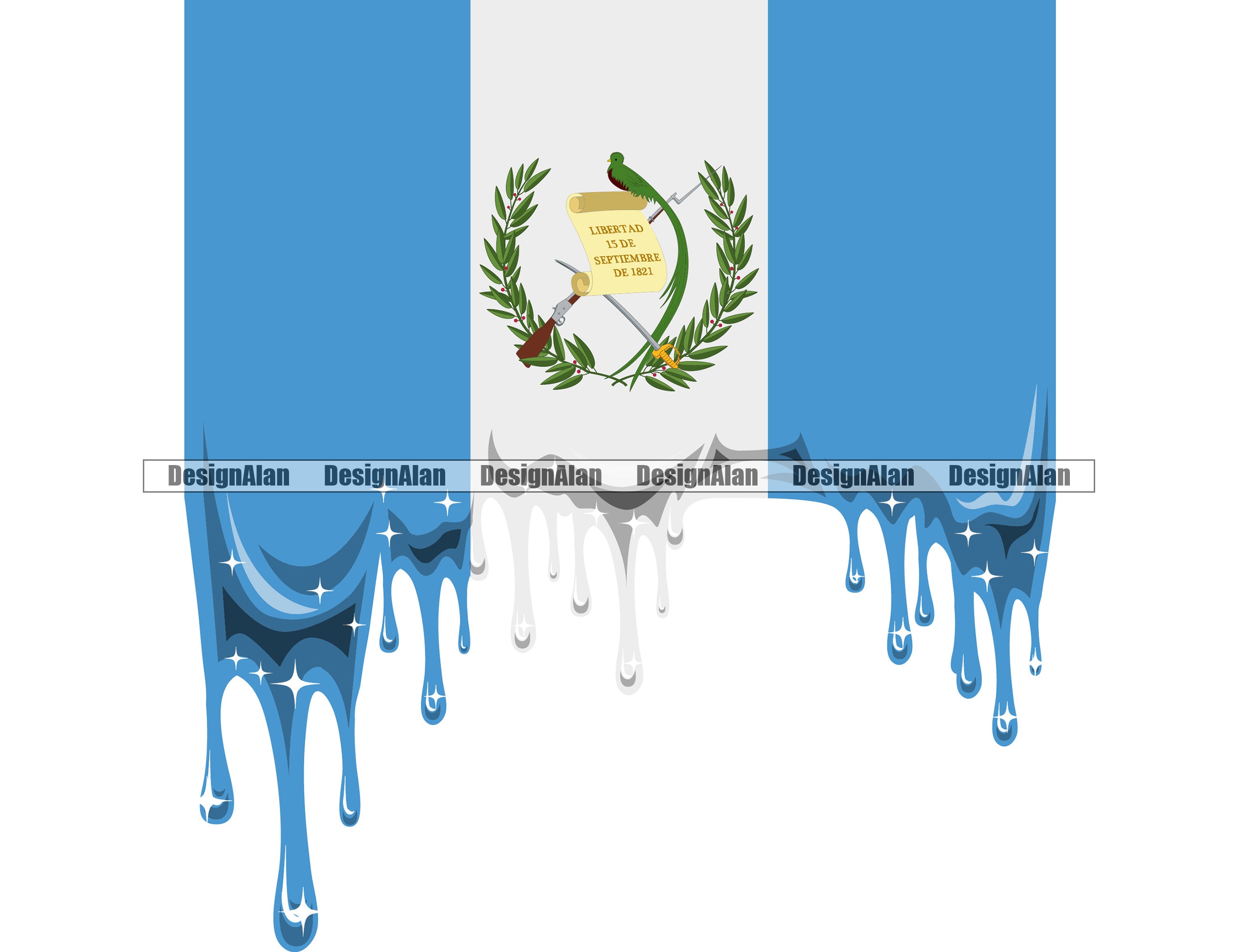 Guatemala Guatemalan Flag Sparkle Drip Shiny Dripping Pride Spanish ...