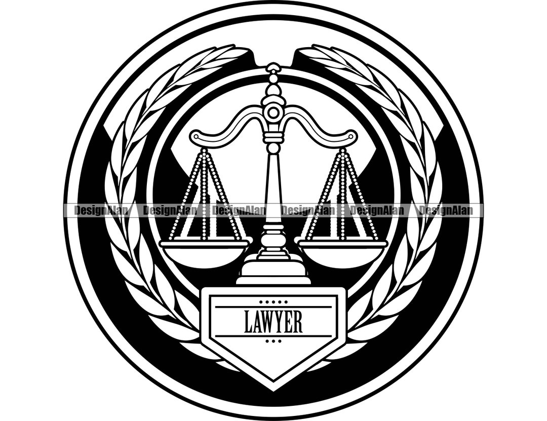Lawyer Emblem Law Scales of Justice Legal Office Attorney Business ...