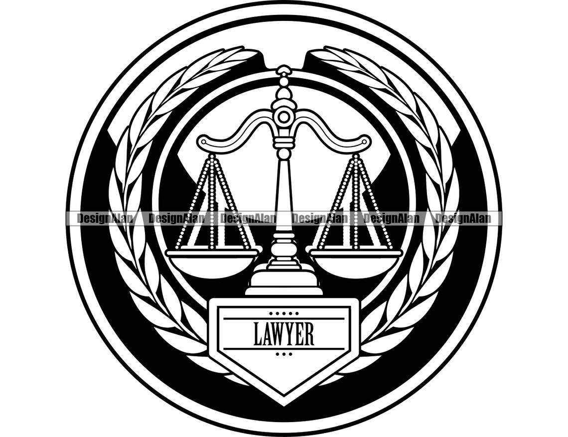 Lawyer Emblem Law Scales of Justice Legal Office Attorney Business ...