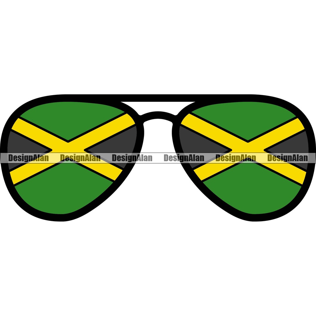 Jamaica Jamaican Reggae Rasta Rastafarian Rastafari Flag Sunglasses ...