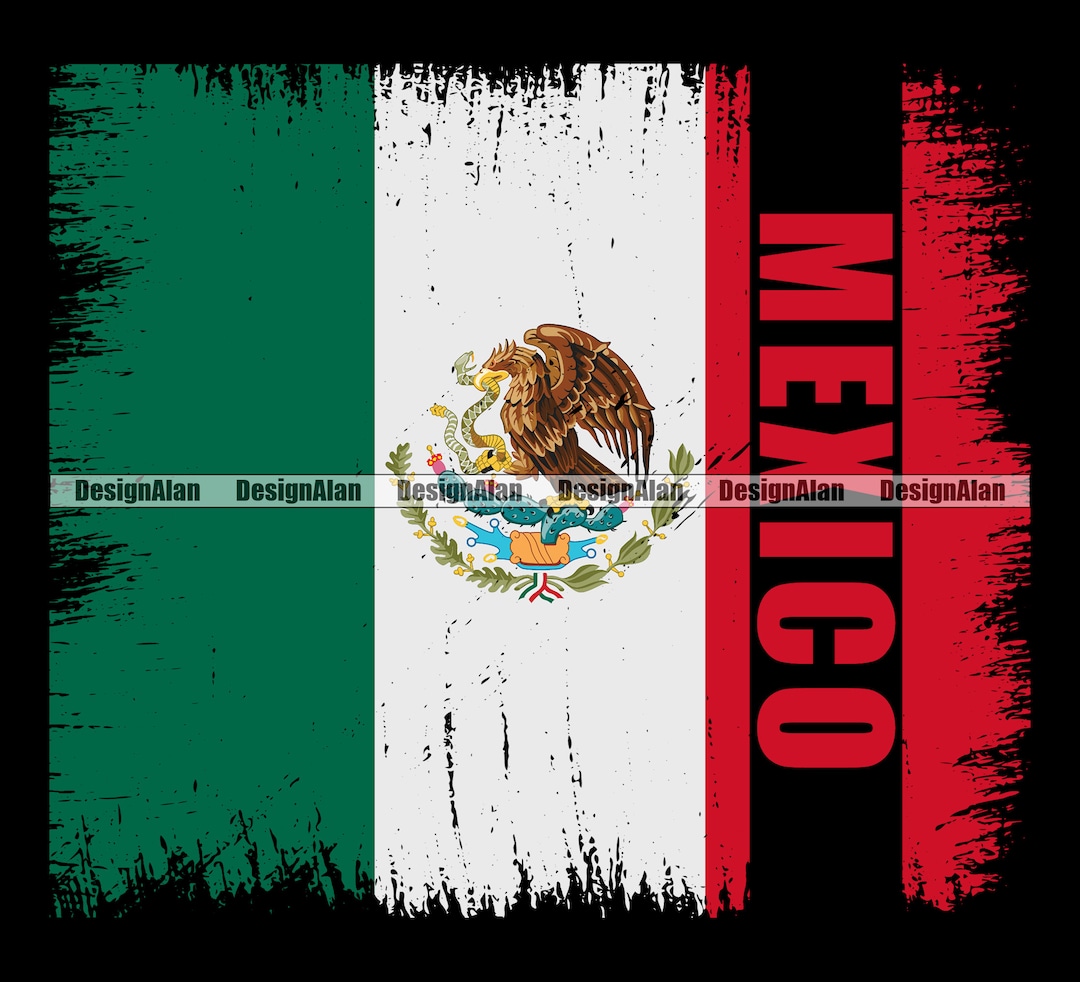 Mexico Mexican Distressed Torn Ripped Rip Flag Text Word Pride Spanish ...