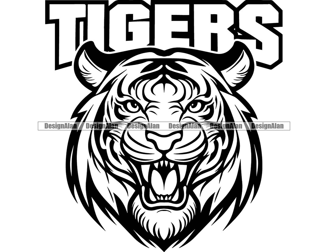 Bengal Tiger School Mascot Sports Team League Cartoon Growling Angry ...