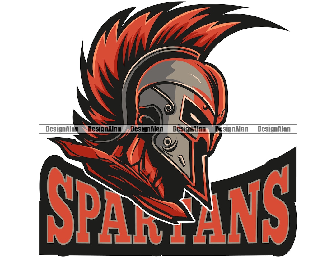 Spartan Mascot School Sports Team Mean Greek Military War Soldier ...