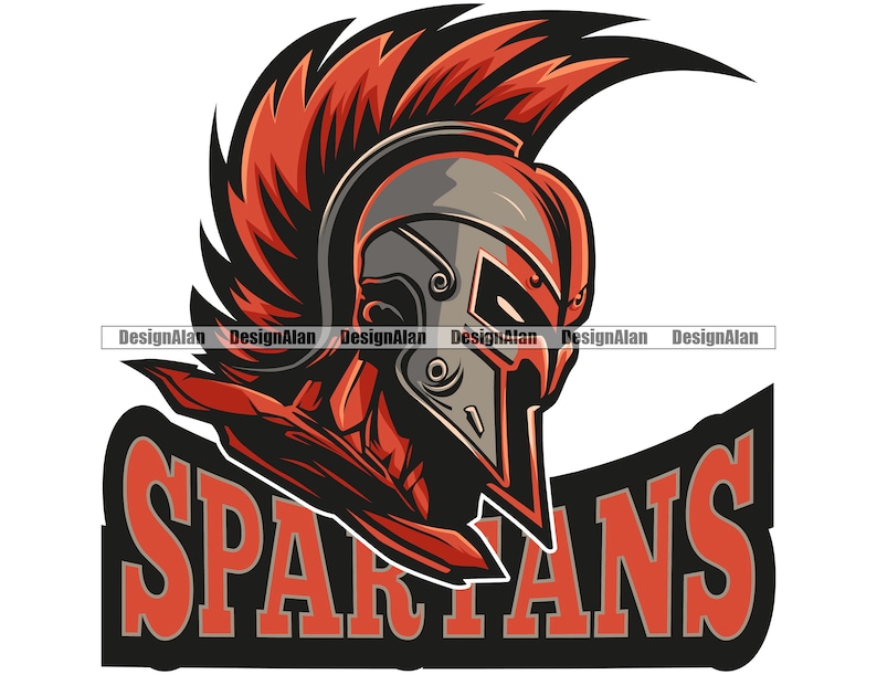 Spartan Mascot School Sports Team Mean Greek Military War Soldier ...