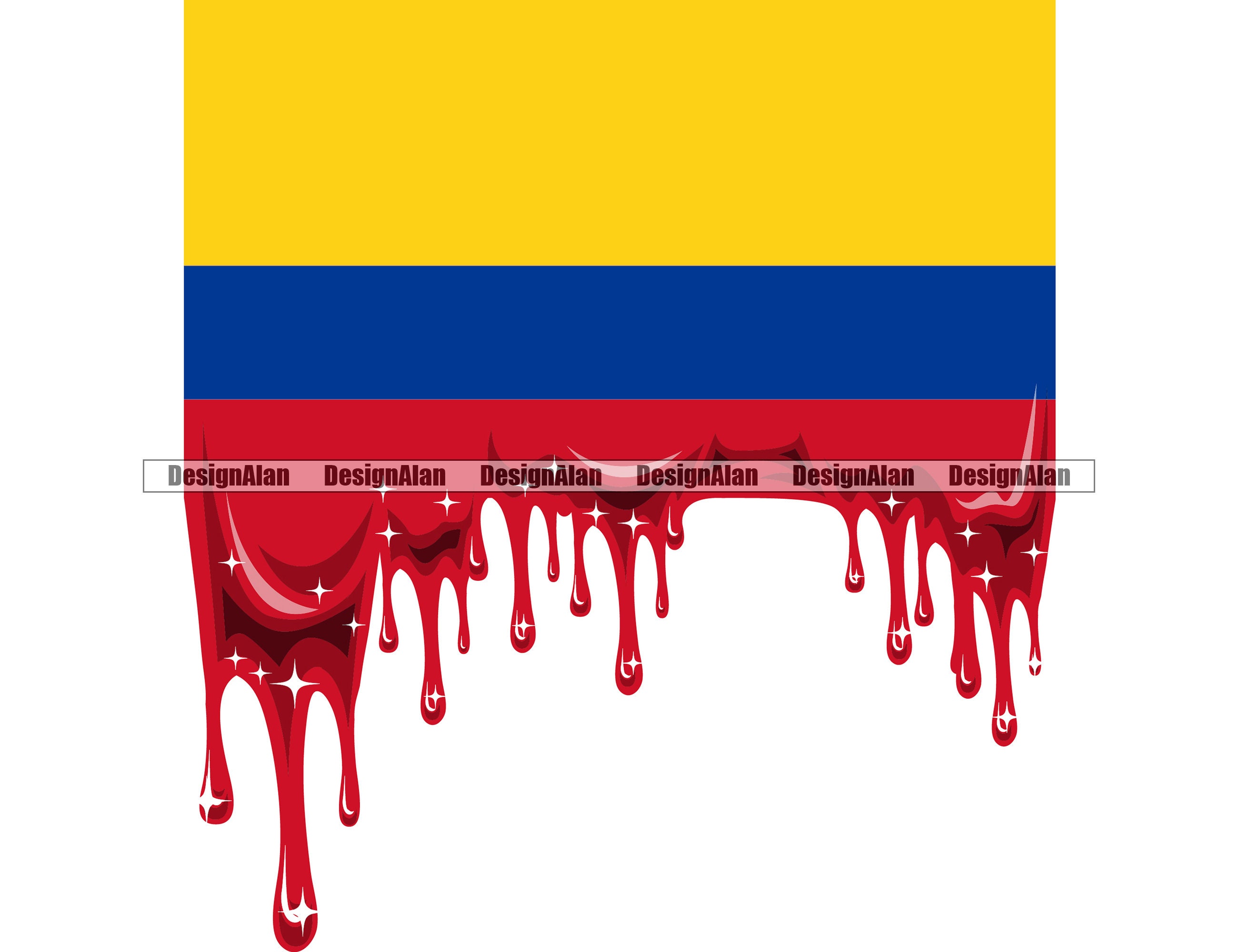Colombia Colombian Flag Sparkle Drip Shiny Dripping Proud Spanish ...