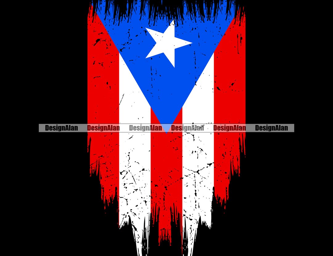 Puerto Rico Rican Flag Distressed Ripped Torn Rough Spanish Latino ...