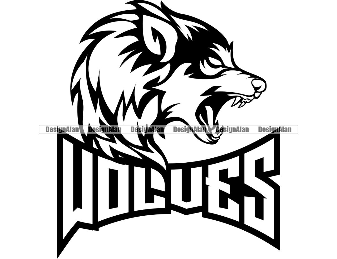Wolf School Mascot Sports Team Fantasy League Cartoon Wild Animal ...