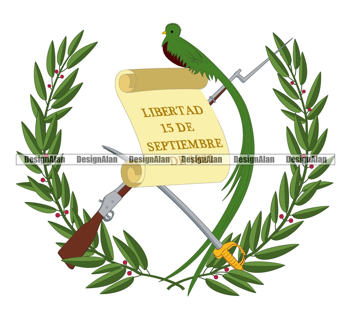 Guatemala Guatemalan Flag Emblem Coat of Arms Resplendent Quetzal Badge ...