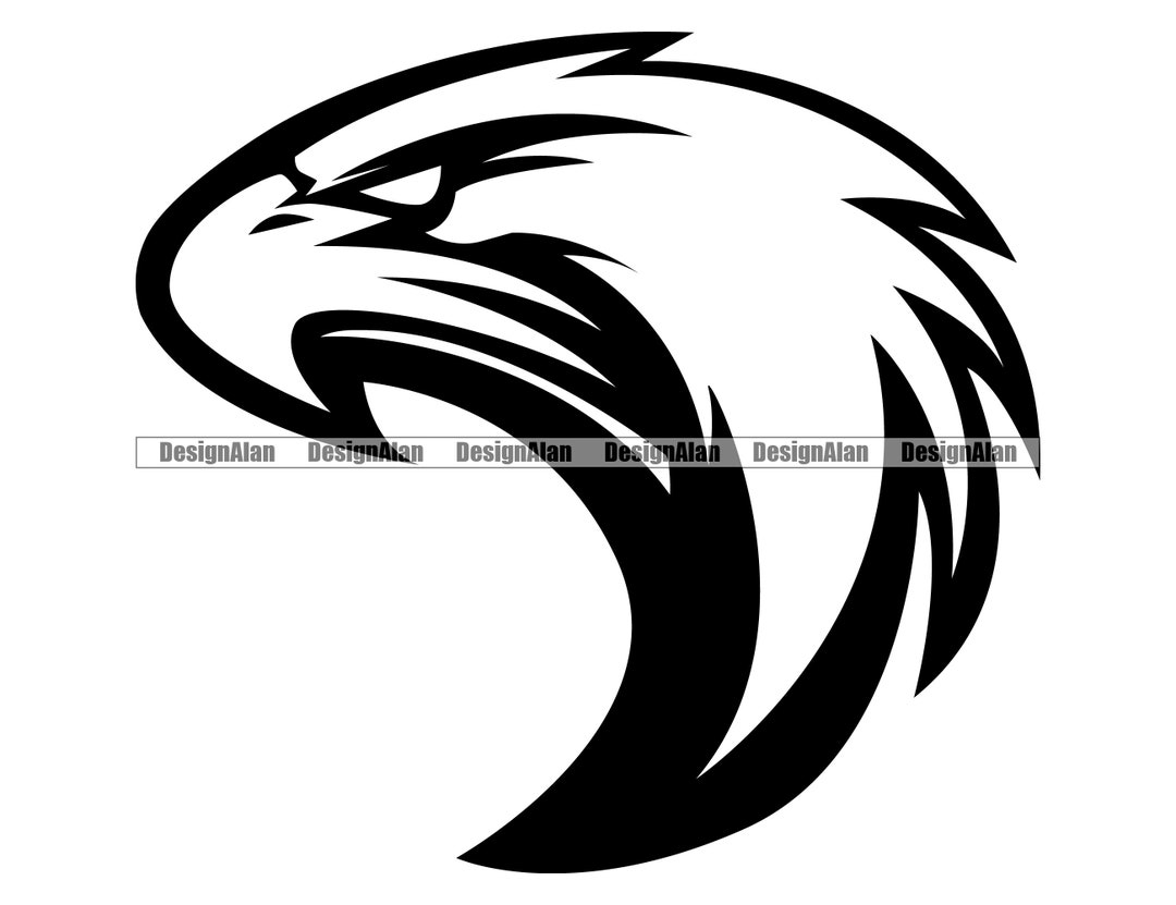 Hawk School Mascot Sports Team Cartoon Character Angry Bird - Etsy