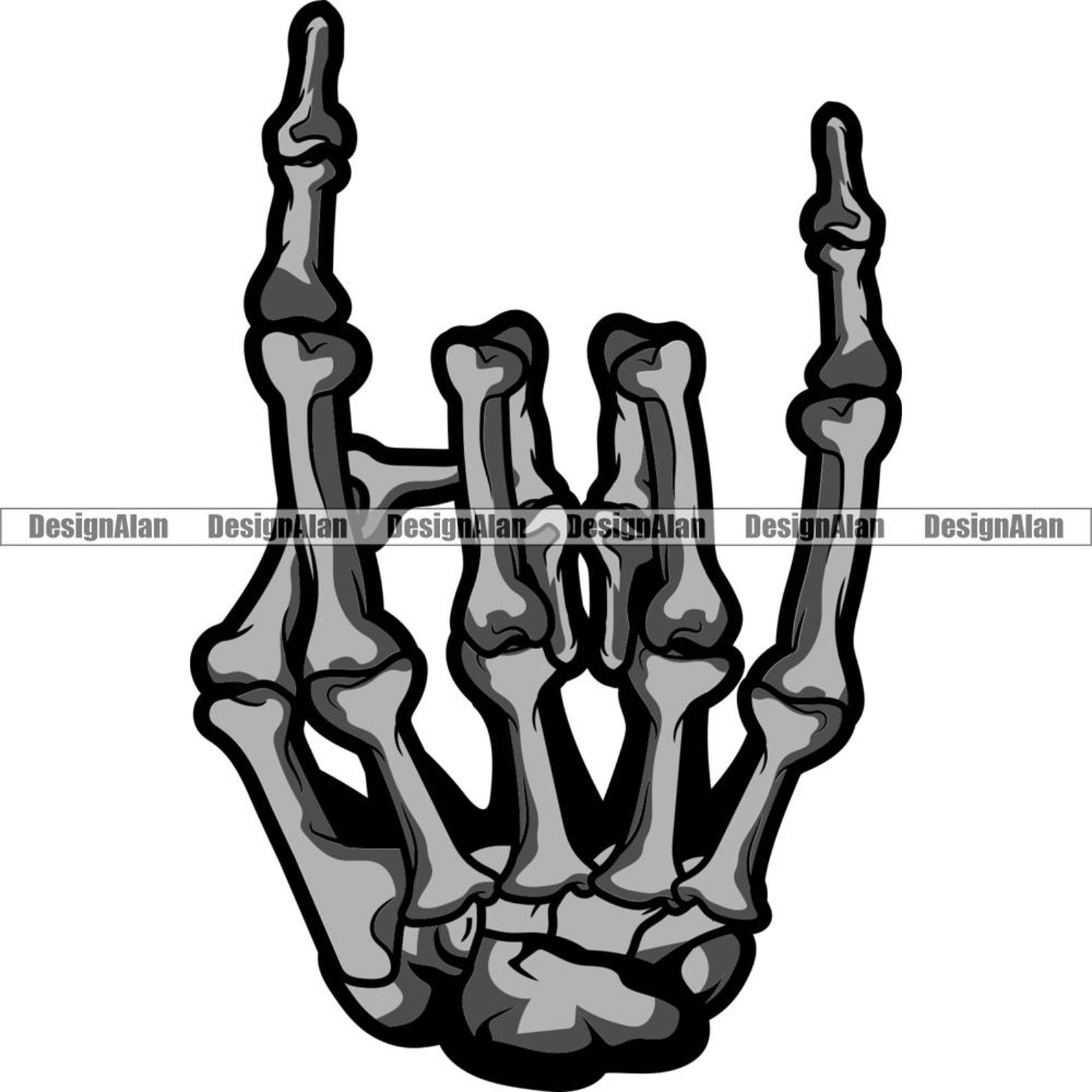 Skeleton Hands Graphic Bundle: Tattoo, Gothic, Horror Designs (SVG, PNG ...