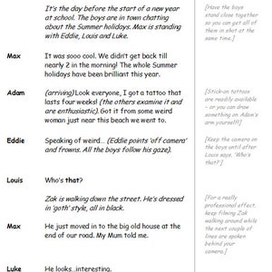 Boys' Movie-making Birthday Party Film Script: the Haunted Sleepover - Etsy