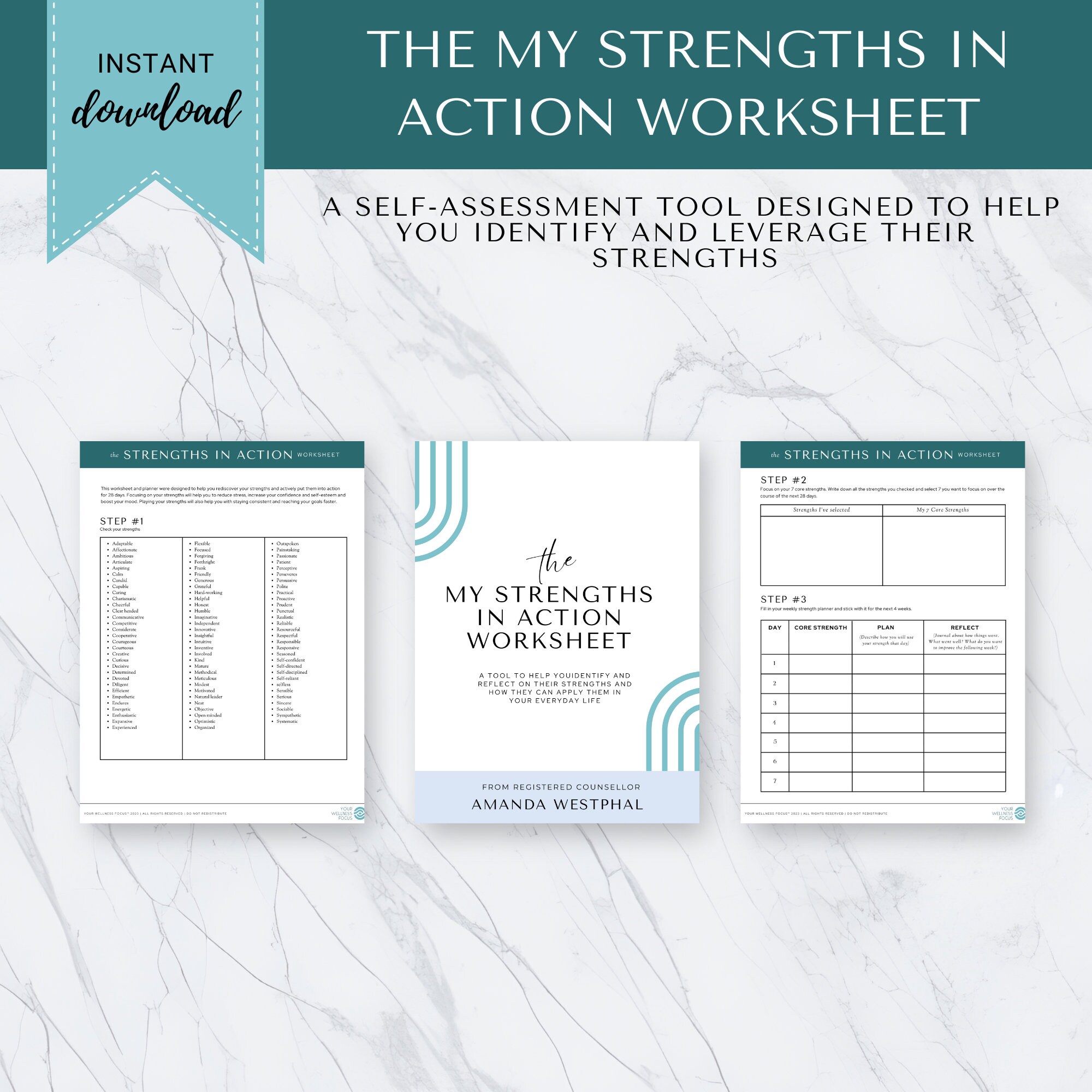 The My Strengths in Action Worksheet Unleash Your Potential and Achieve ...