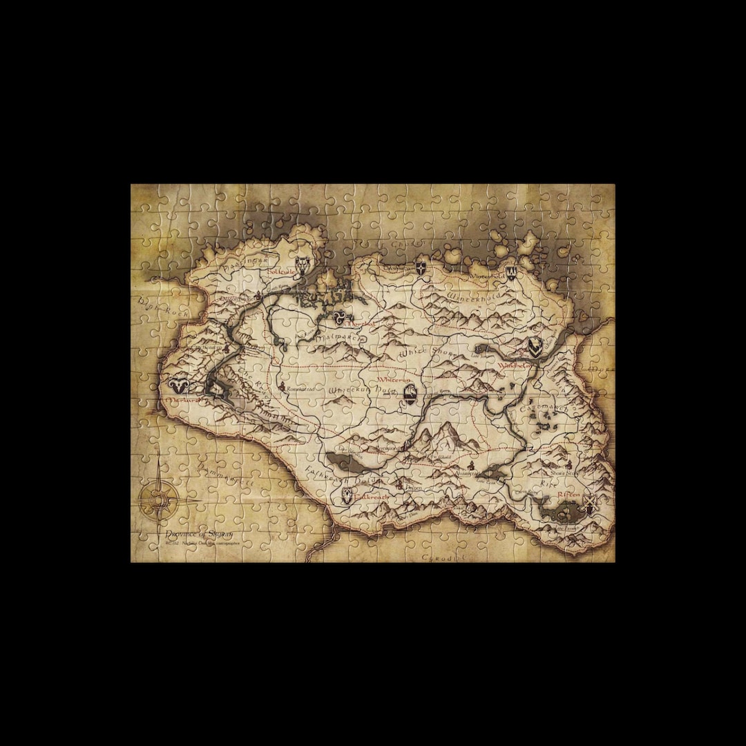 Jigsaw Puzzle Videogame Skyrim Family Puzzle Jigsaw Gift Holidays ...
