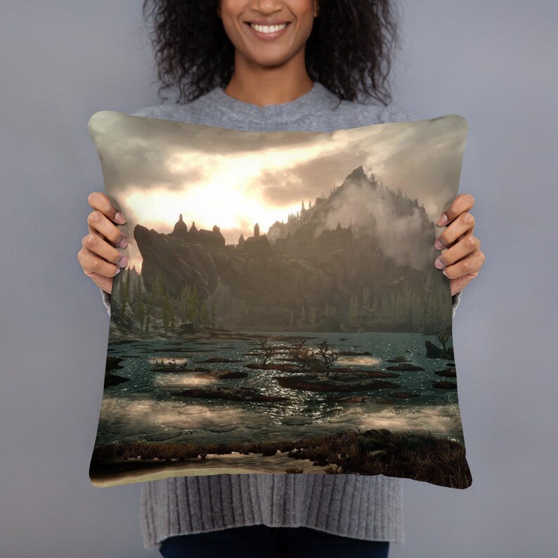 Gaming Space Cushion Skyrim Realm Stylish Exquisitely Detailed - Etsy