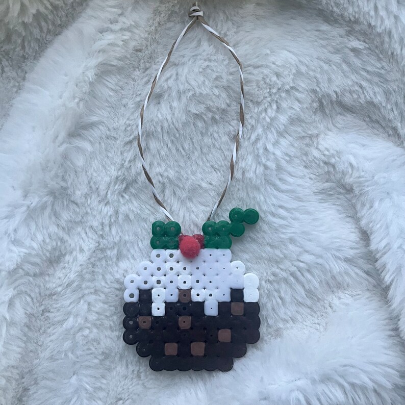 Hama Bead Christmas Pudding Tree Decoration - Etsy UK Hama Bead Christmas Pudding Tree Decoration - Etsy UK
