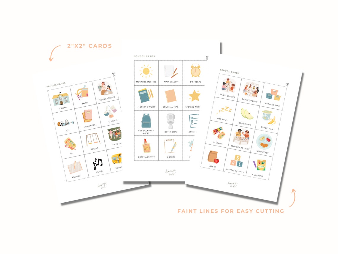 Editable School Routine Cards & Chart, School Schedule, School Routine ...