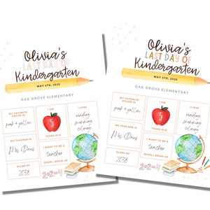 Editable First and Last Day of School Sign , Back to School Photo ...