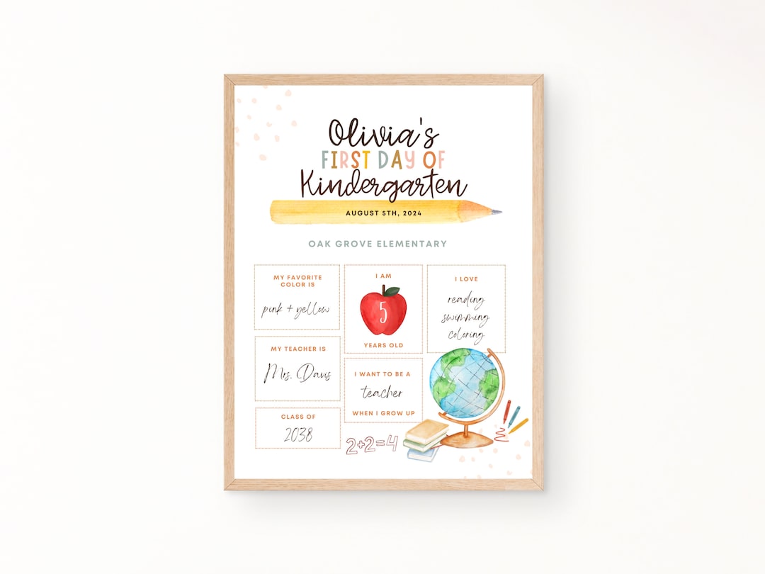 Editable First and Last Day of School Sign , Back to School Photo ...