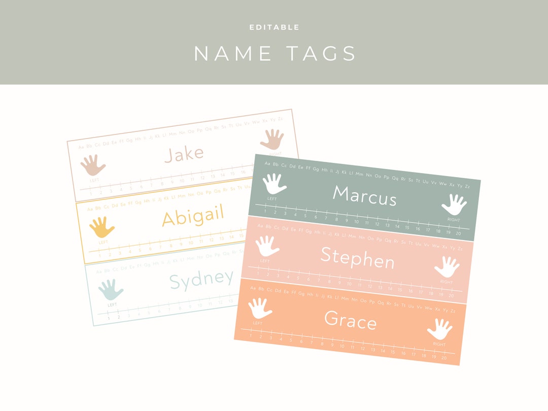 Student Desk Name Labels, Editable Classroom Name Tags, Student Name ...