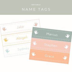 Student Desk Name Labels, Editable Classroom Name Tags, Student Name ...