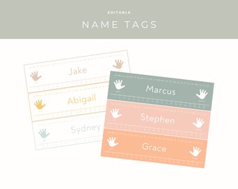 Student Desk Name Labels, Editable Classroom Printables, Student Name ...