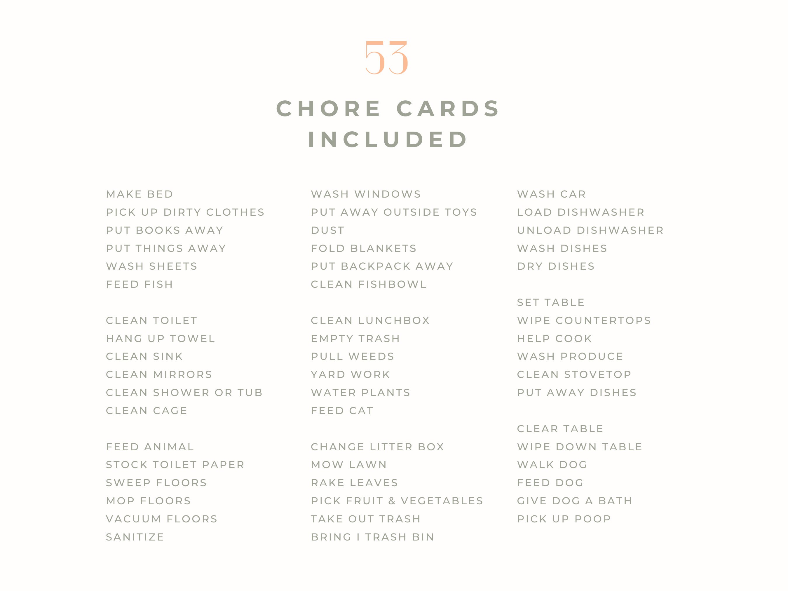 Editable Chore Cards & Chart, Elementary Schedule, Chore Chart ...