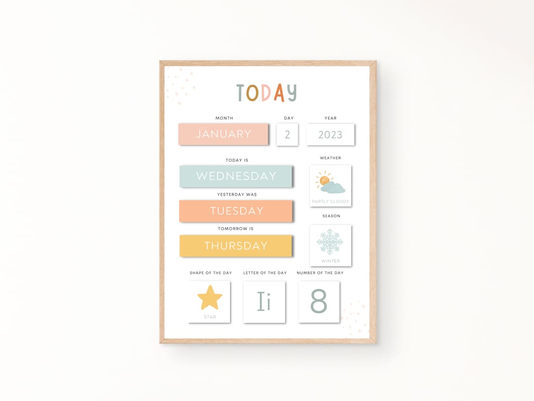 Daily Morning Board, Circle Time, Calendar, Printable, Homeschool ...