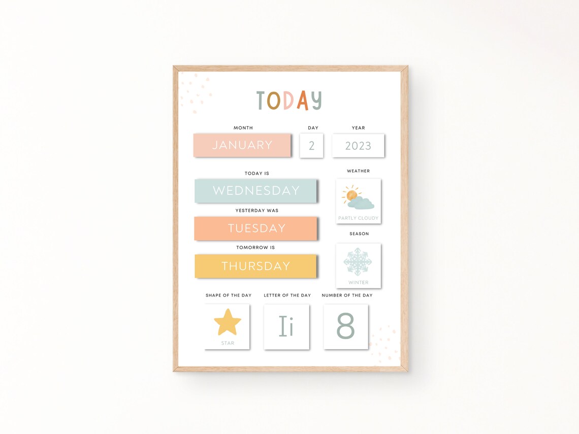Daily Morning Board, Circle Time, Calendar, Printable, Homeschool ...