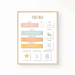 Daily Morning Board, Circle Time, Calendar, Printable, Homeschool ...