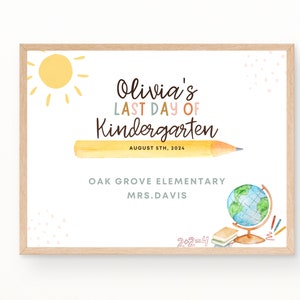 Editable First and Last Day of School Sign , Back to School Photo ...