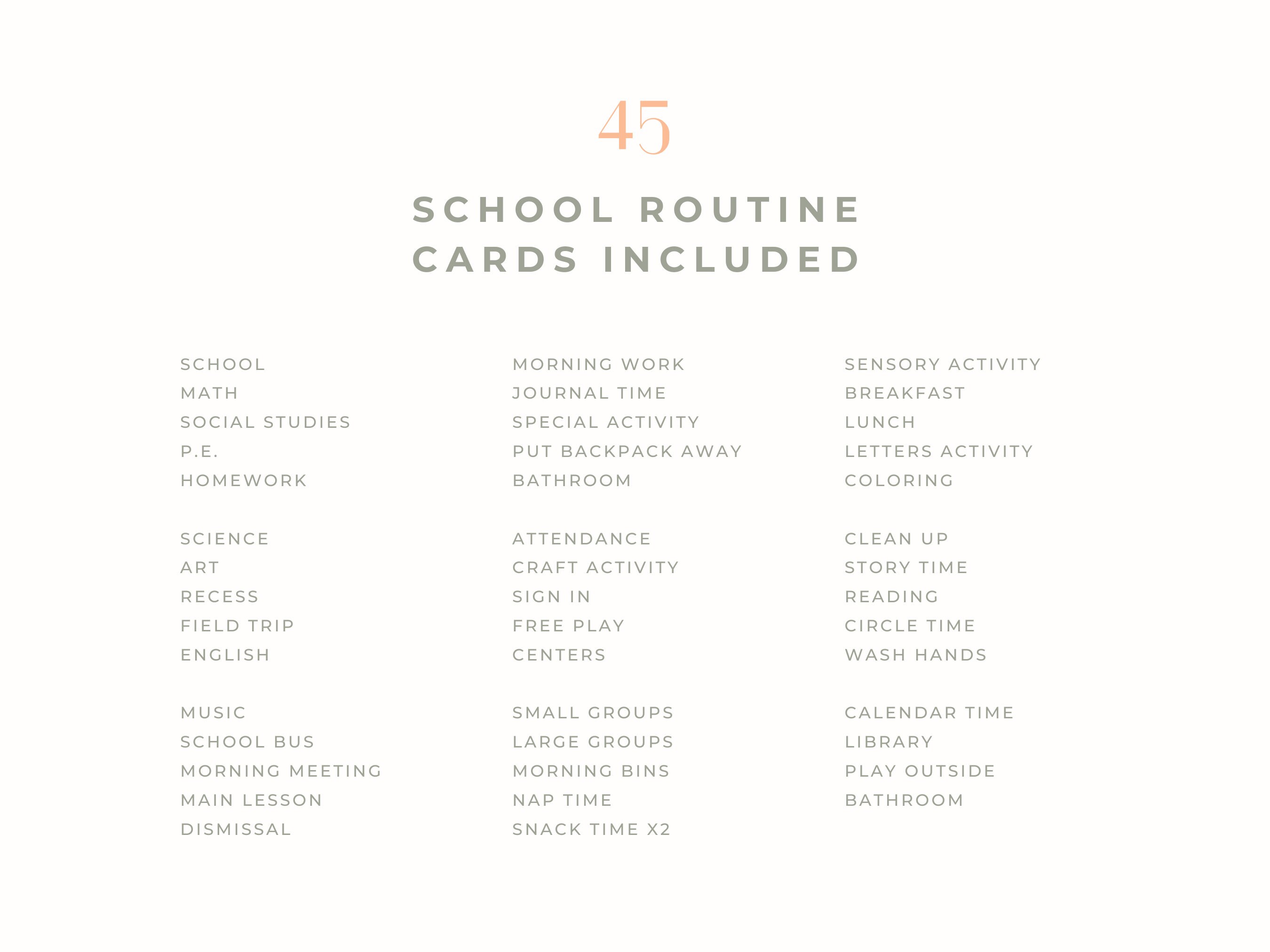 Editable School Routine Cards & Chart, School Schedule, School Routine ...