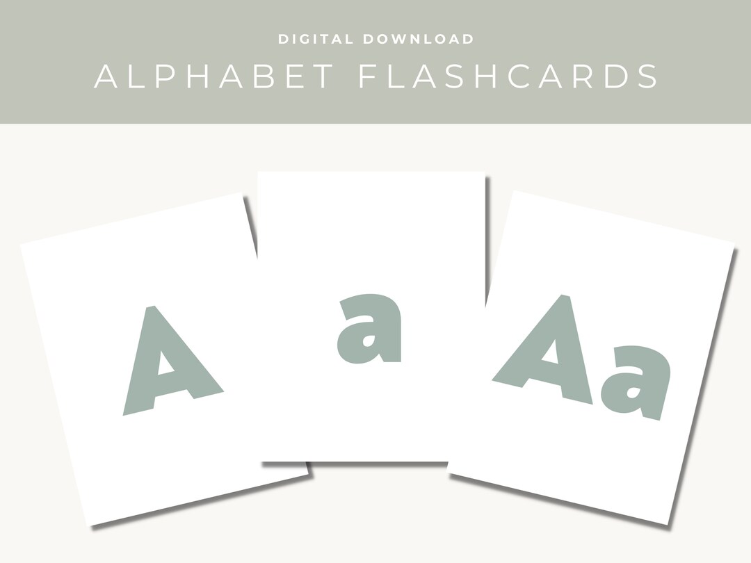 ABC Flash Cards, Educational Cards, A-Z Cards, Alphabet Flashcards ...