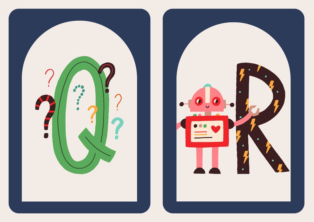 Alphabet Adventure Cute Class Flashcards for Young Learners - Etsy