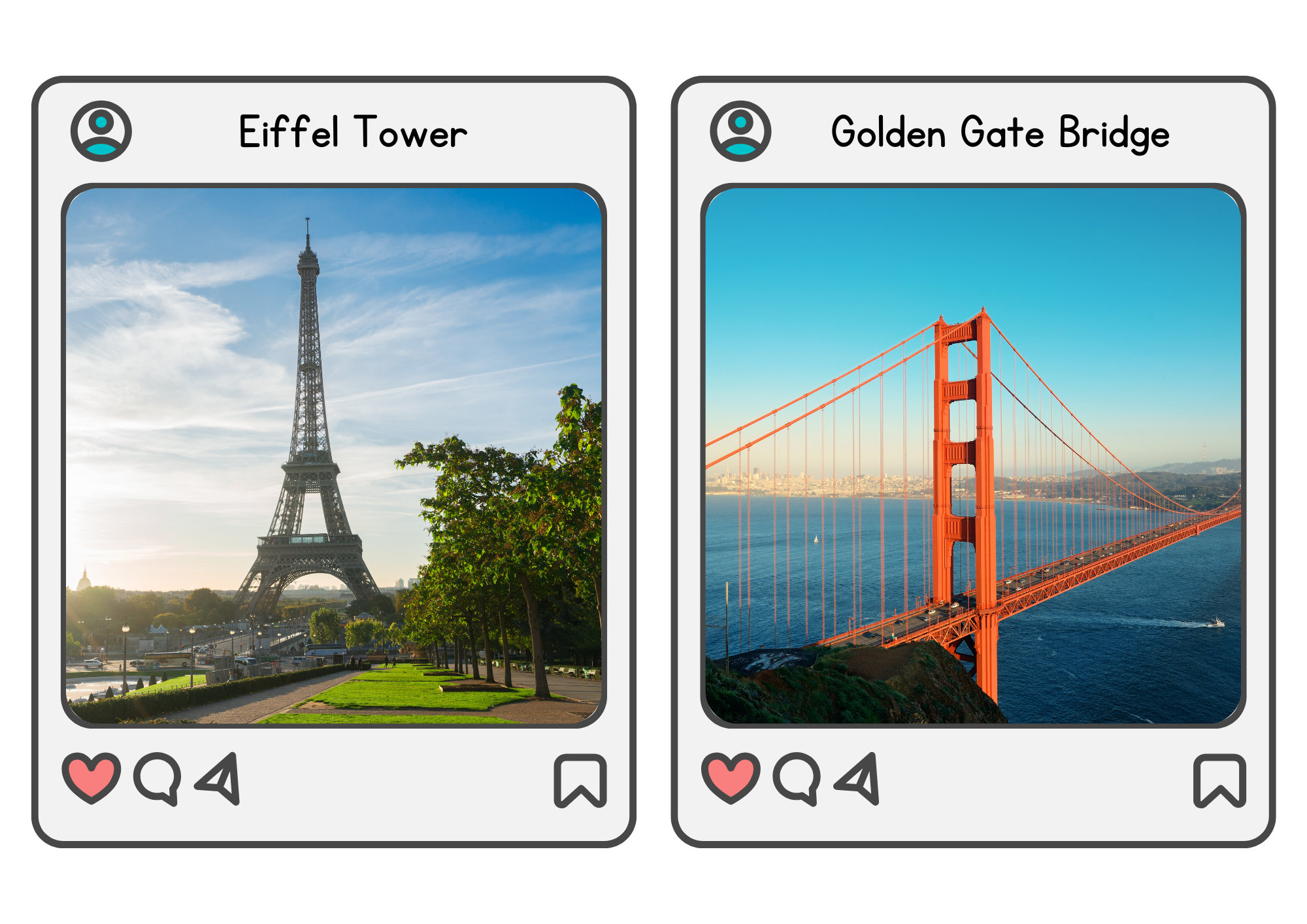 Colouring World Famous Landmarks Flashcards - Etsy