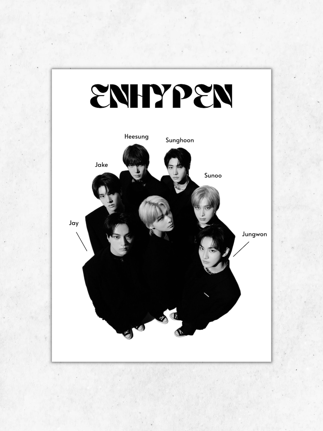 Enhypen Minimalist Poster Print - Etsy Australia