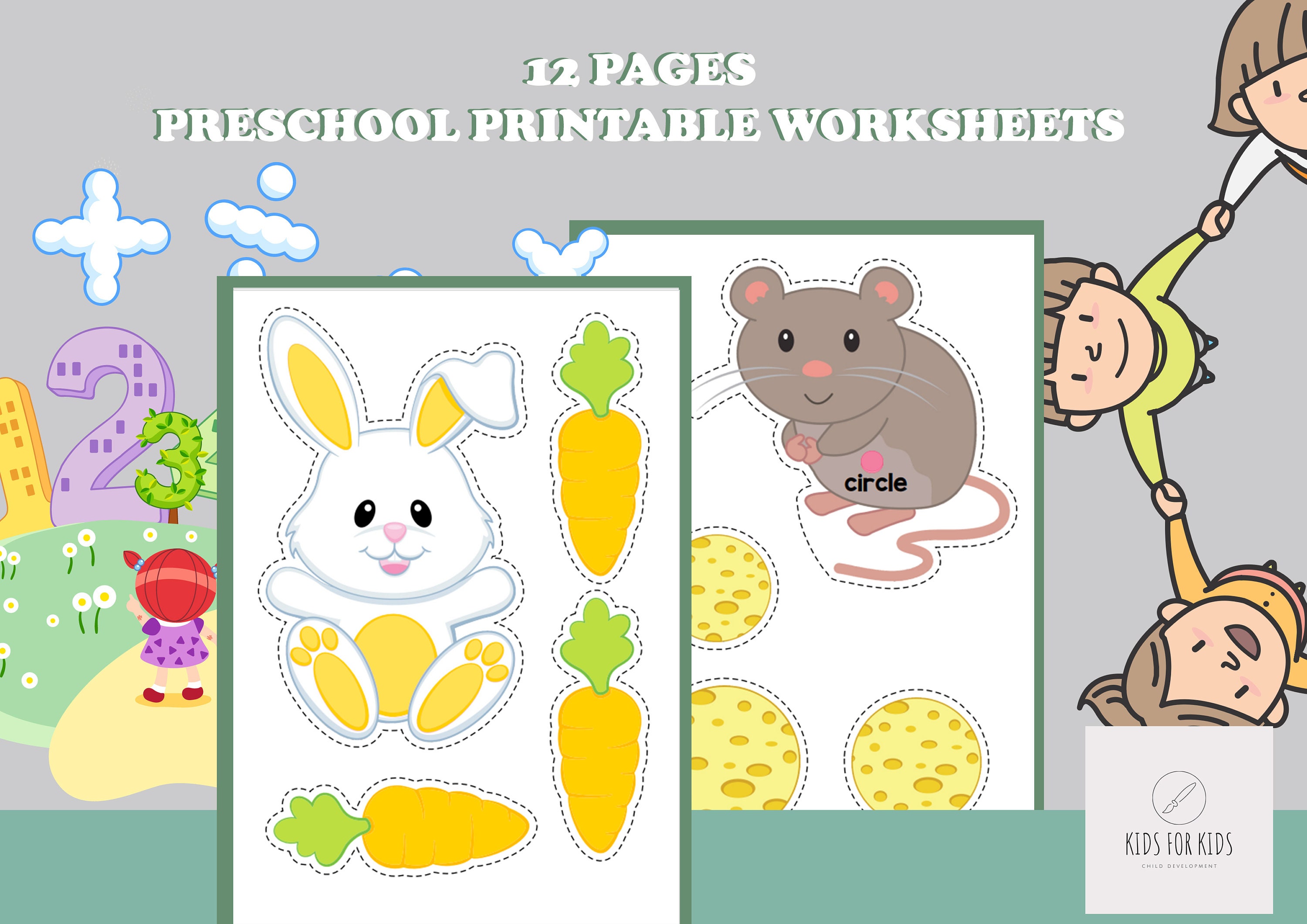 Preschool Pre-k Kindergarten Learning Bundle Activity Worksheets ...