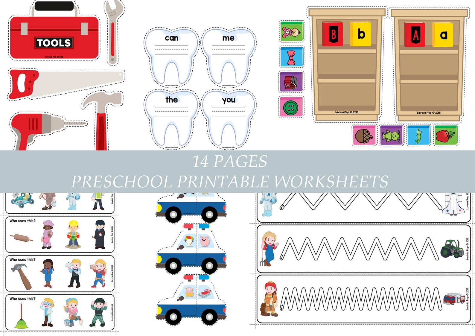 Preschool Pre-k Kindergarten Learning Bundle Activity Worksheets ...