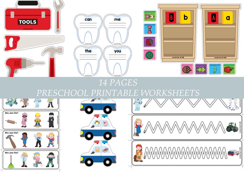 Preschool Pre-k Kindergarten Learning Bundle Activity Worksheets ...