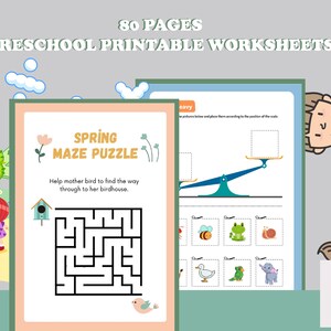 Preschool Pre-k Kindergarten Learning Bundle Activity Worksheets ...
