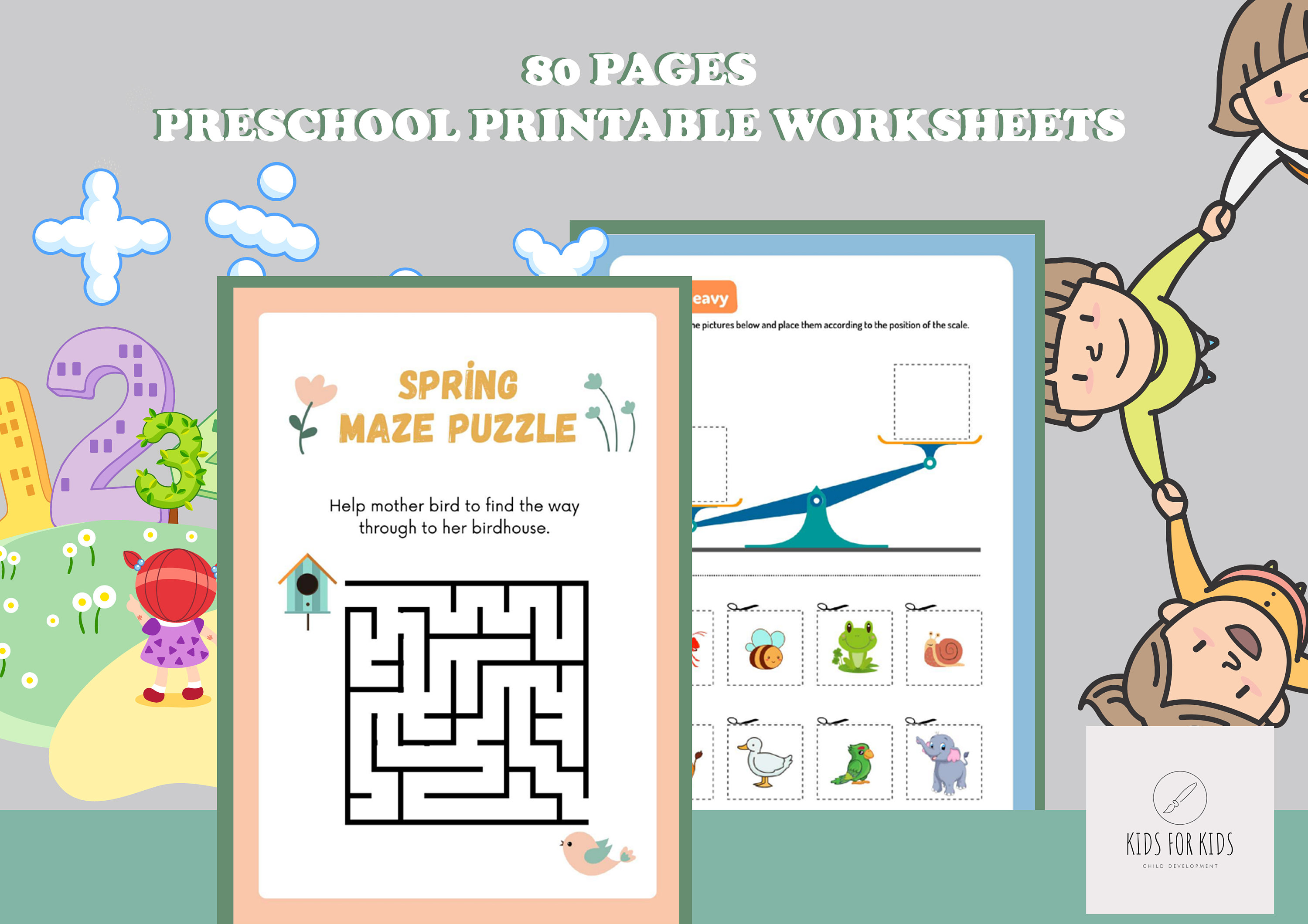 Preschool Pre-k Kindergarten Learning Bundle Activity Worksheets ...