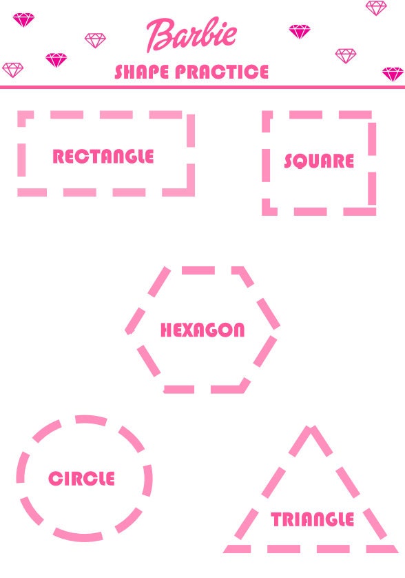 Barbie Preschool Pre-k Kindergarten Learning Bundle Activity Worksheets ...