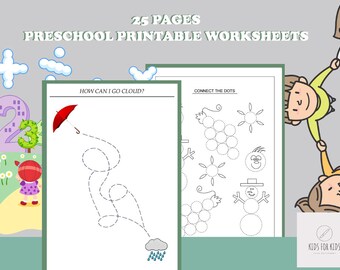 Preschool Pre-k Kindergarten Learning Bundle Activity Worksheets ...