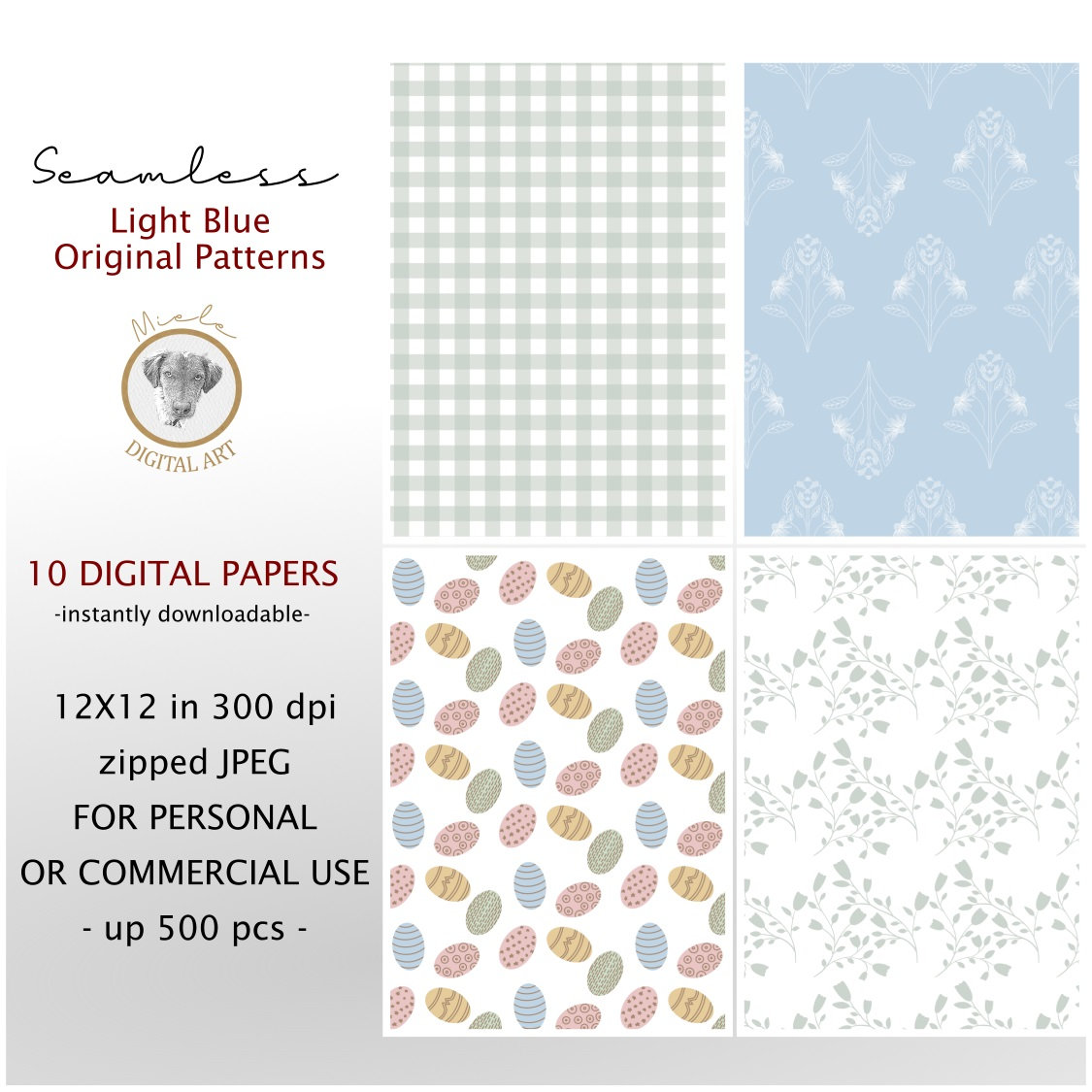 10 Seamless Digital Paper Pastel Digital Pattern Scrapbook - Etsy