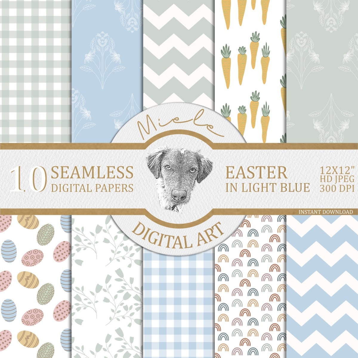 10 Seamless Digital Paper Pastel Digital Pattern Scrapbook - Etsy