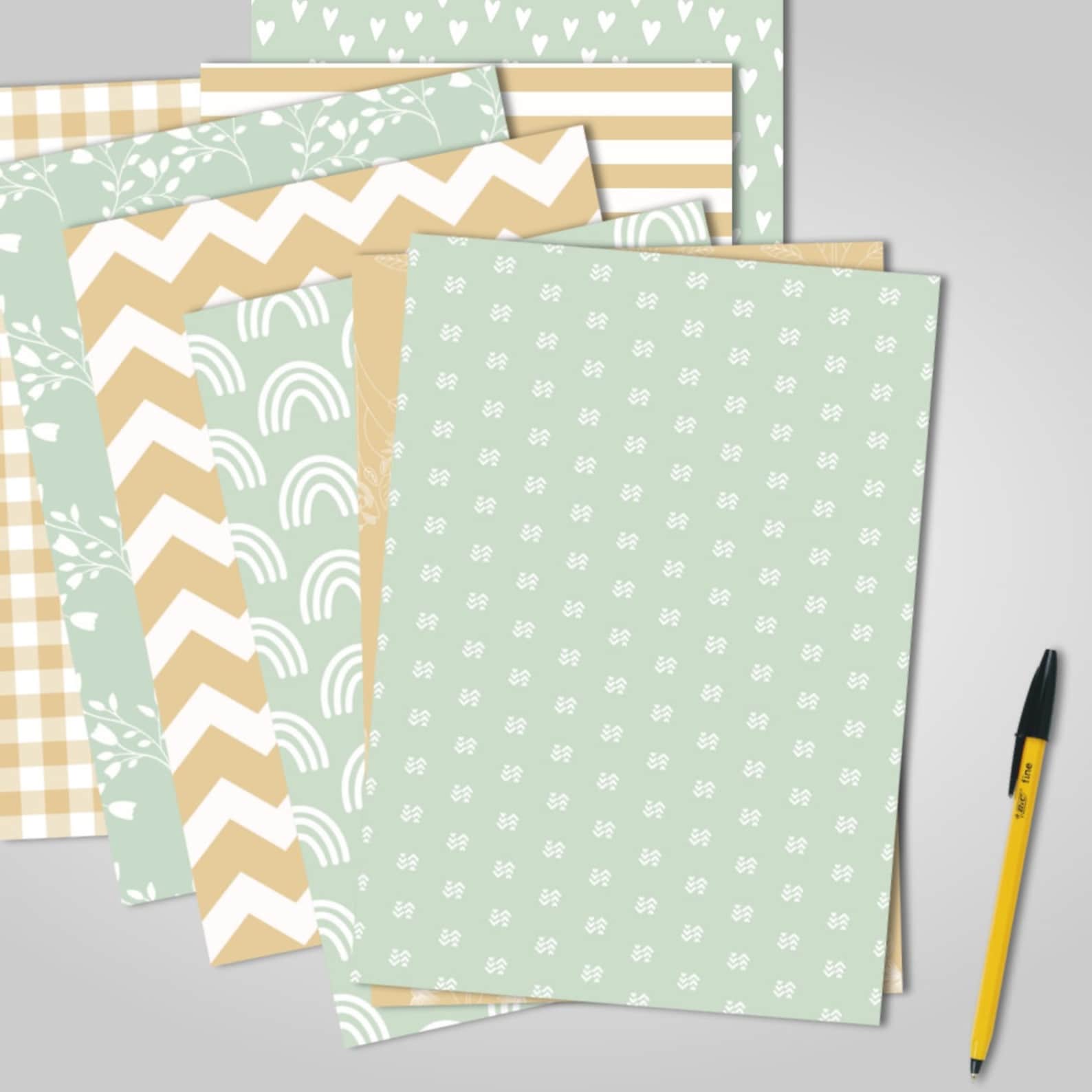 10 Seamless Digital Paper, Pastel Digital Pattern, Scrapbook Paper ...