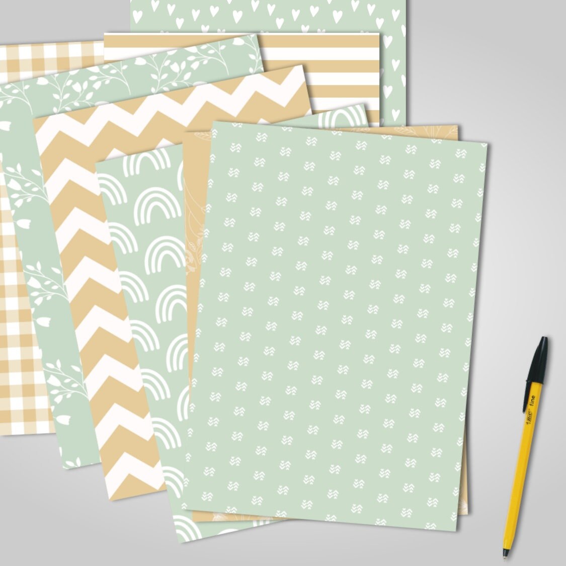 10 Seamless Digital Paper, Pastel Digital Pattern, Scrapbook Paper ...