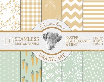 10 Seamless Digital Paper, Pastel Digital Pattern, Scrapbook Paper ...