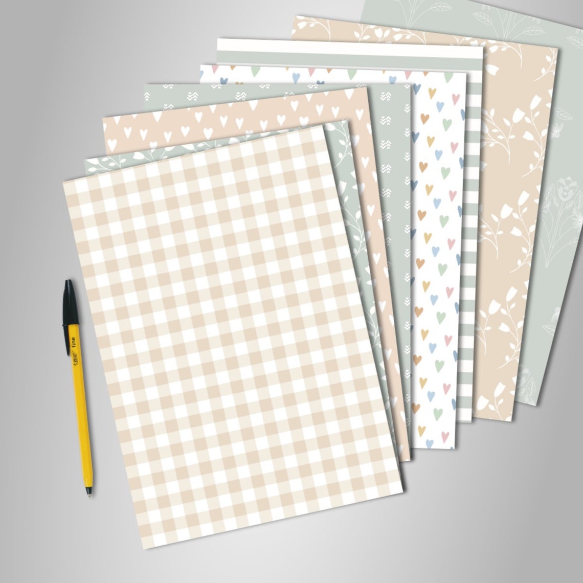 10 Seamless Digital Paper, Pastel Digital Pattern, Scrapbook Paper ...