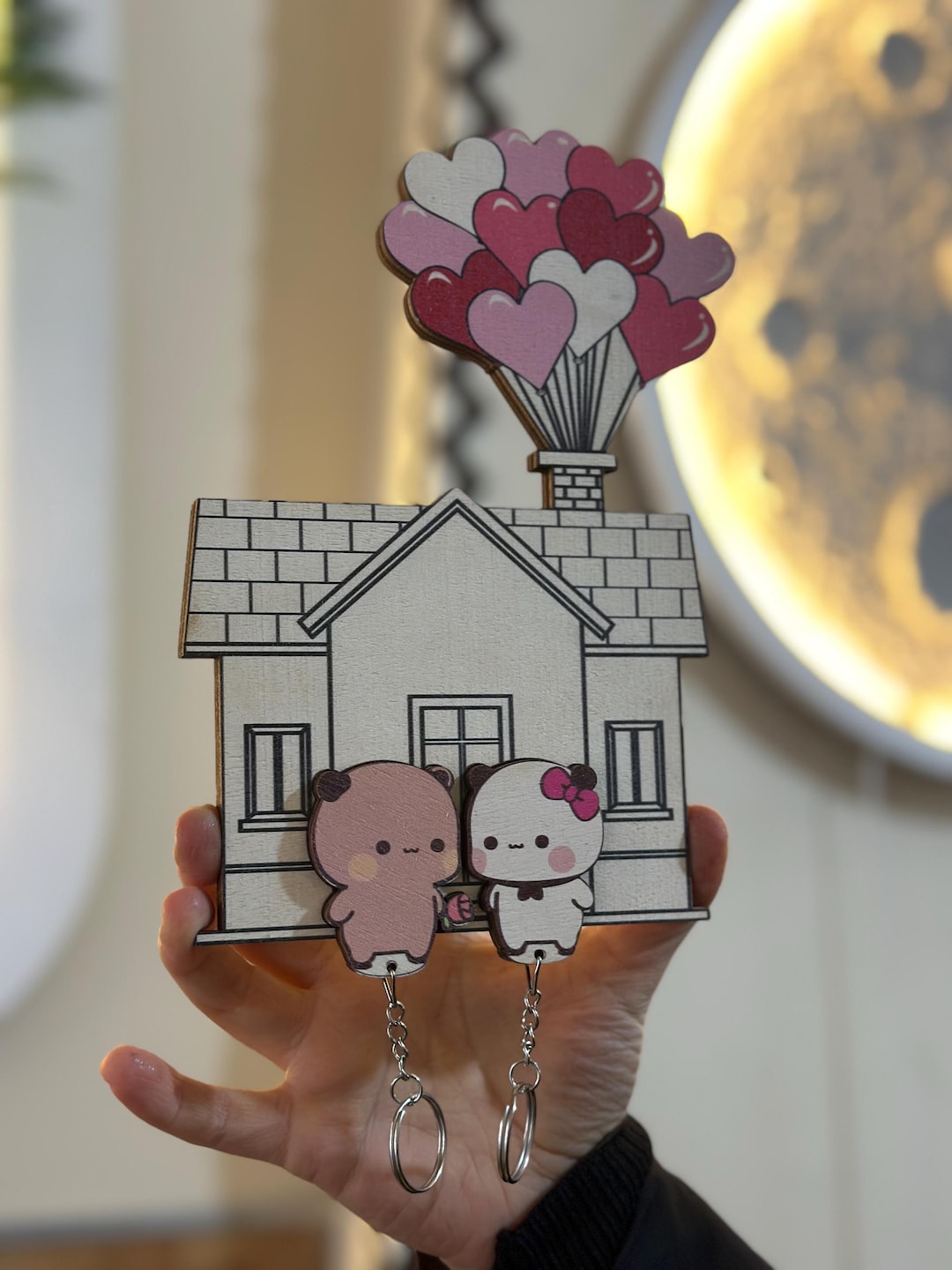 Personalized Dudu & Bubu House Key Holder With Magnetic Keychains ...